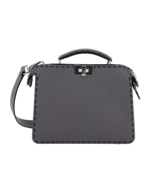 Fendi Small Peekaboo Tote Bag - Grey
