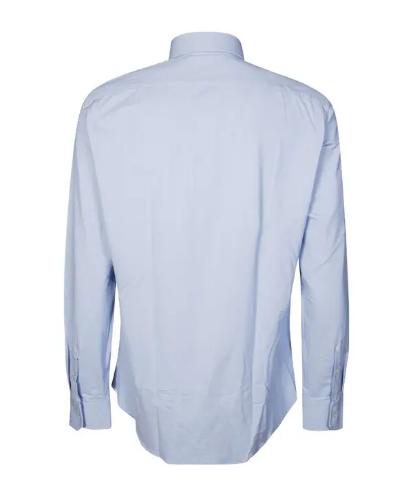 XACUS Twill French-collar Shirt - Blue
