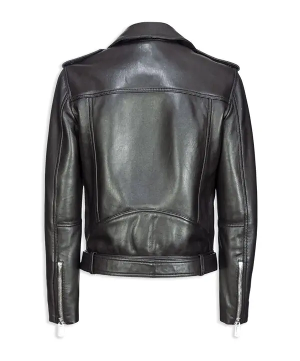 Pinko Zip-up Belted Biker Jacket