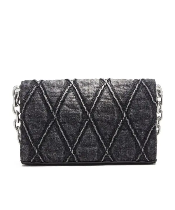 DIESEL® Charm-d Embellished Strap Denim Wallet