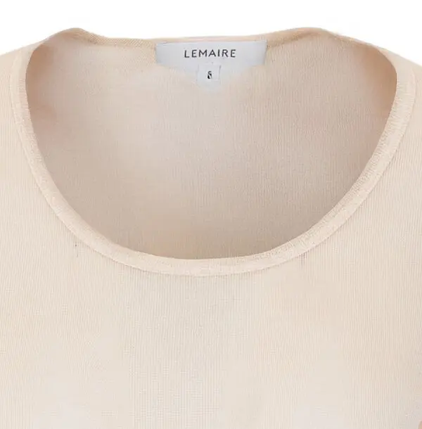 LEMAIRE Ribbed Trompe L'oeil Short Sleeve Top - Jasmine