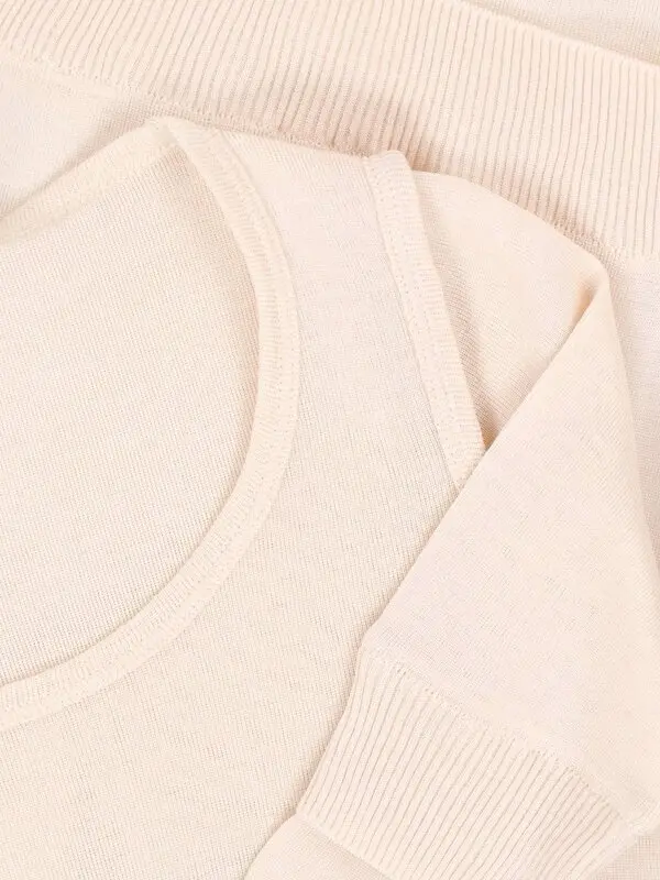 LEMAIRE Ribbed Trompe L'oeil Short Sleeve Top - Jasmine