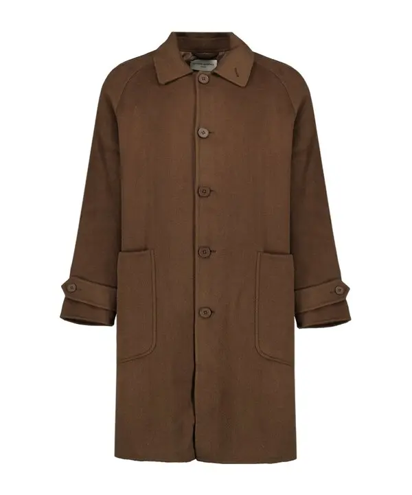 Officine Générale Bryce Single-breasted Coat - Brown