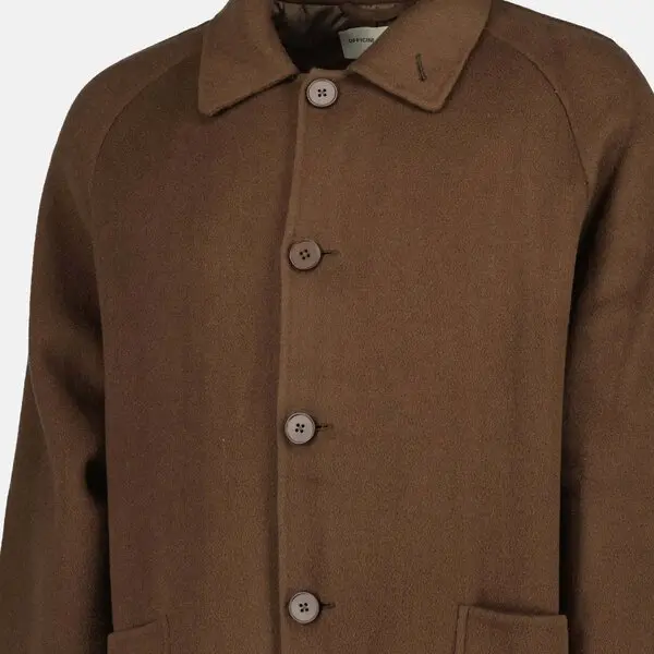 Officine Générale Bryce Single-breasted Coat - Brown