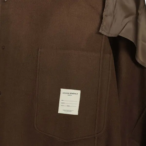 Officine Générale Bryce Single-breasted Coat - Brown