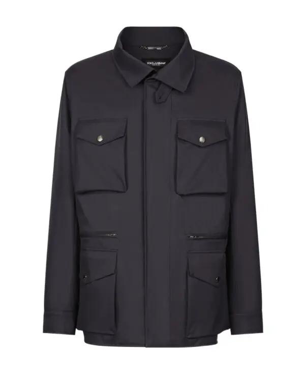 Dolce & Gabbana Concealed Zipped Safari Jacket - Black