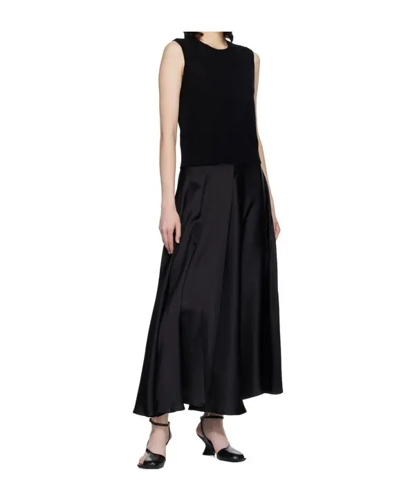 ANINE BING Moni Crop Wool Blend Knit Crew Neck Vest