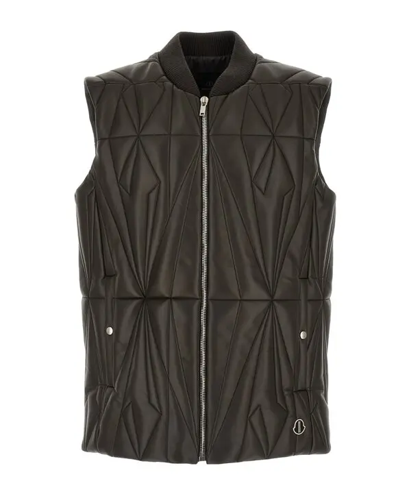 Moncler Rick Owens Geocamo Zip-up Flight Vest - Black