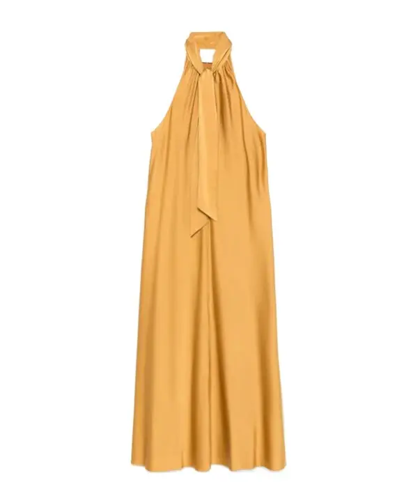 FORTE_FORTE Halterneck Bow-tie Dress