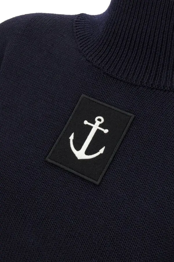 JIL SANDER High-neck Knitted Jumper - Black