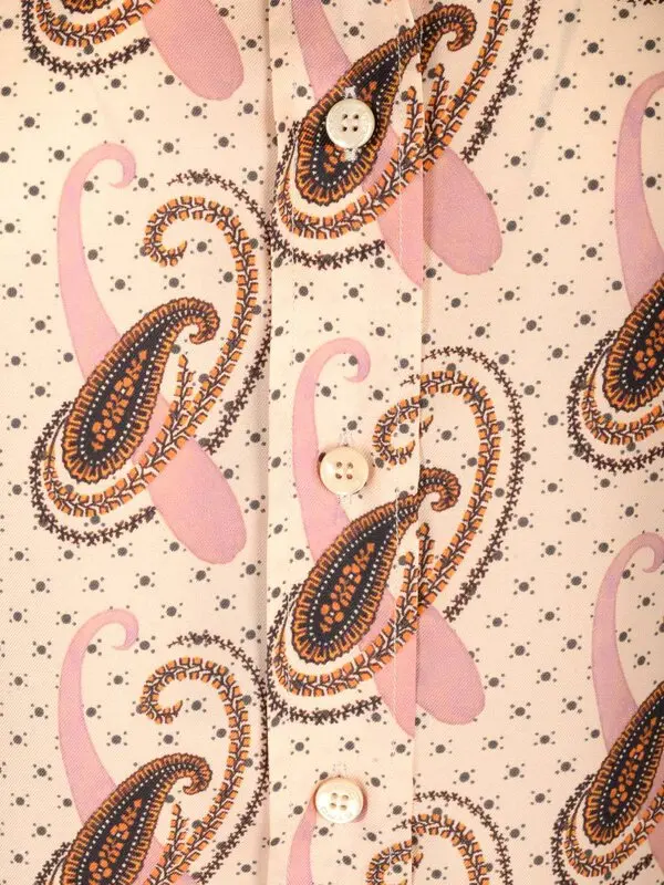 Etro Paisley Print Collared Long Sleeve Shirt