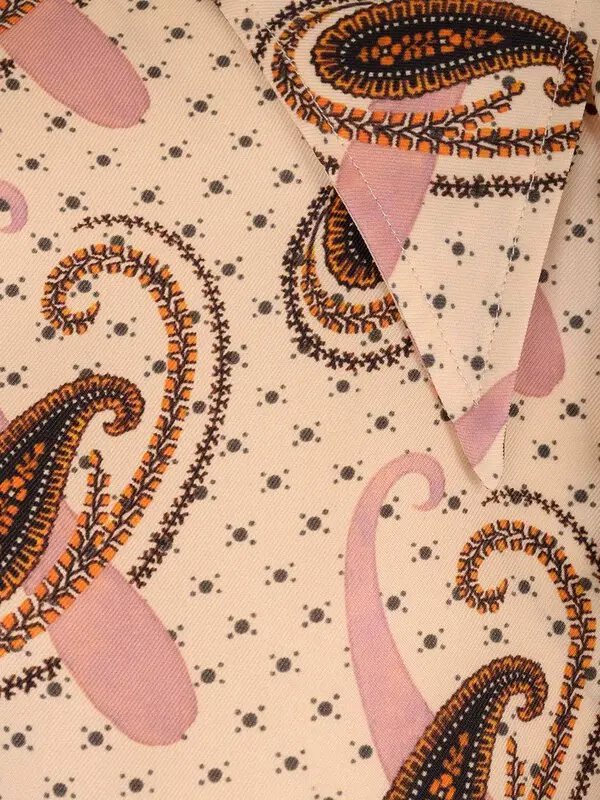 Etro Paisley Print Collared Long Sleeve Shirt
