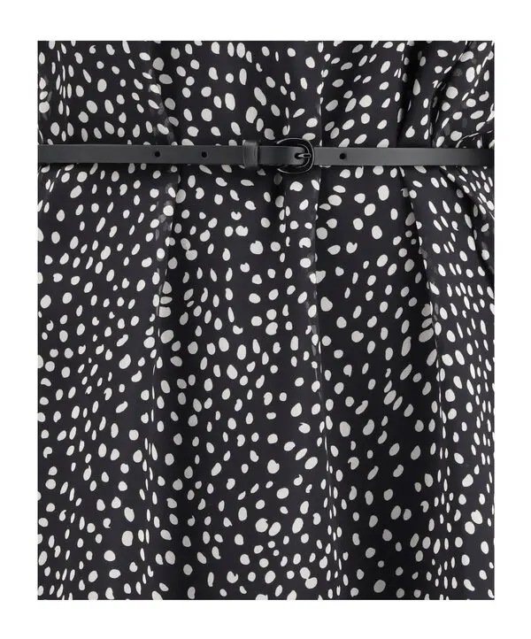 Max Mara Campo Belted Polka-dot Dress - Black