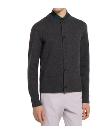 Gucci Cashmere Knit Cardigan With Embossed Interlocking G Logo