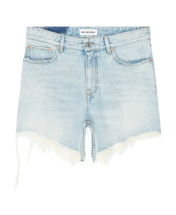 Balenciaga Cut-up Denim Mini Skirt - Blue