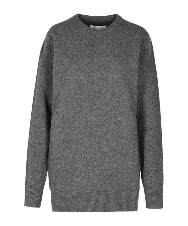 MAISON MARGIELA Logo Embroidered Crewneck Jumper - Black