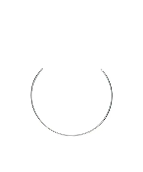 MAISON MARGIELA Open Ring Choker With Engraved Numbers - Silver