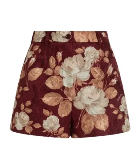 Dolce & Gabbana Vintage Rose-print Brocade Shorts - Multi-color