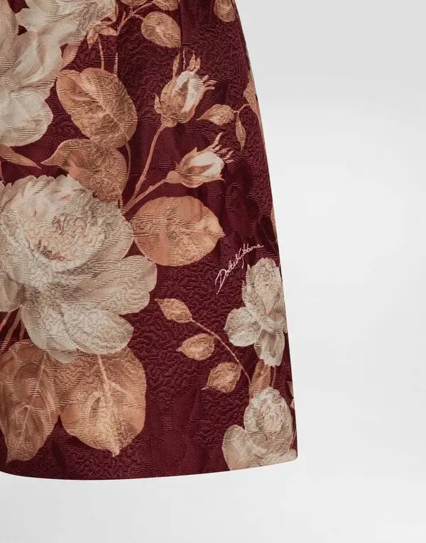 Dolce & Gabbana Vintage Rose-print Brocade Shorts