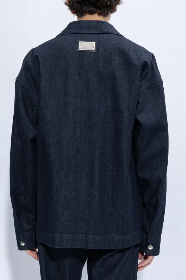 Dolce & Gabbana Dolce Gabbana Zipped Denim Shirt