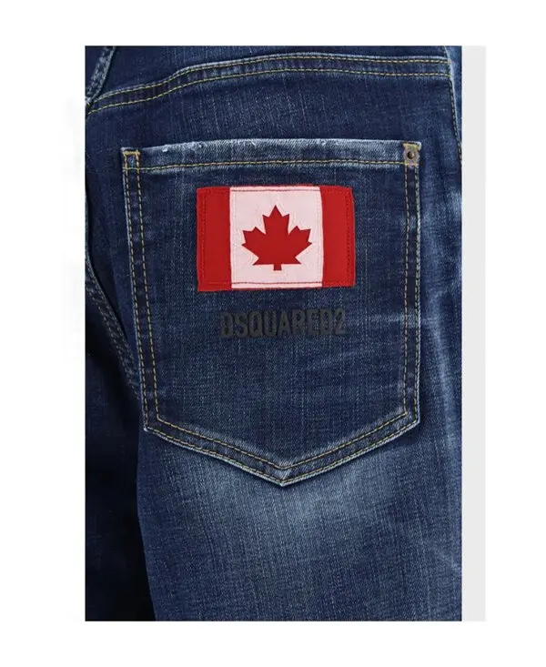 Dsquared2 Straight-leg Jeans With Logo Detail - Black