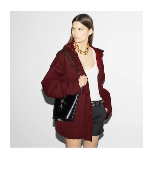 Gucci Mini Bucket Bag With Striped Strap - Black