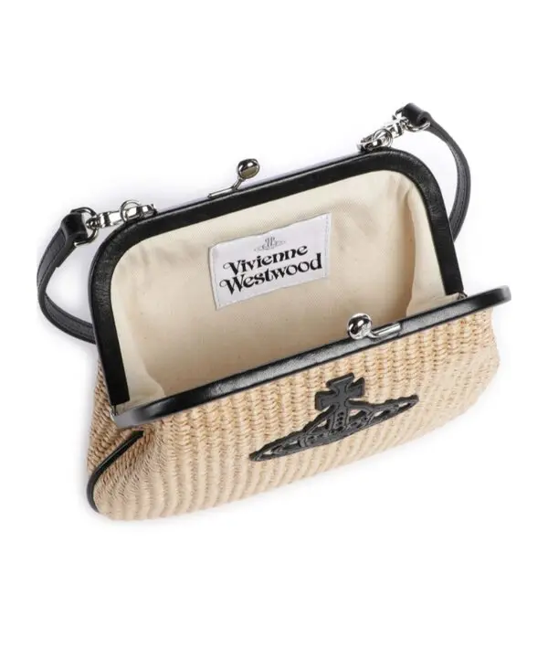 VIVIENNE WESTWOOD Woven Frame Shoulder Bag - Nude