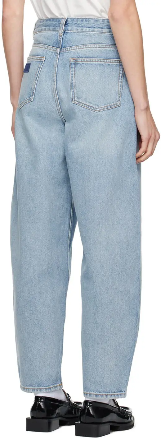 GANNI High Waisted Wide Leg Jeans