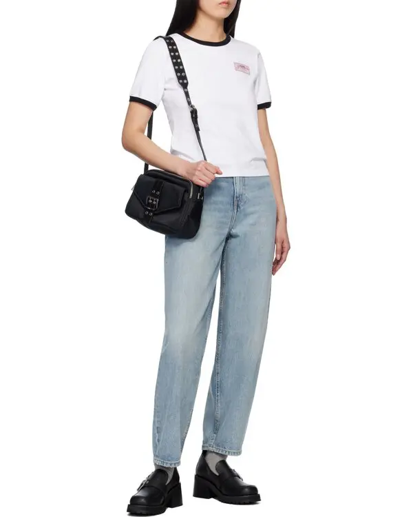 GANNI High Waisted Wide Leg Jeans