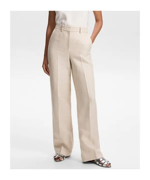 Theory Pleated Straight-leg Trousers - No