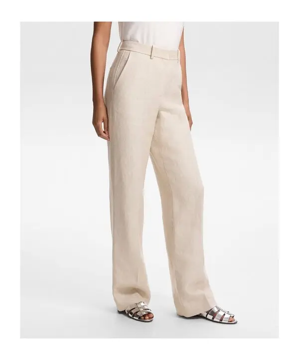 Theory Pleated Straight-leg Trousers - No