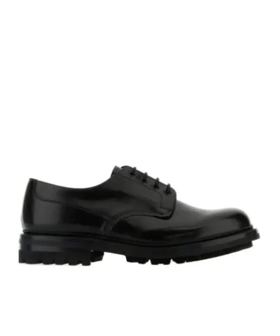 Church's Mcneil Lw Almond Toe Lace-up Lug Sole Derby Shoes - Black