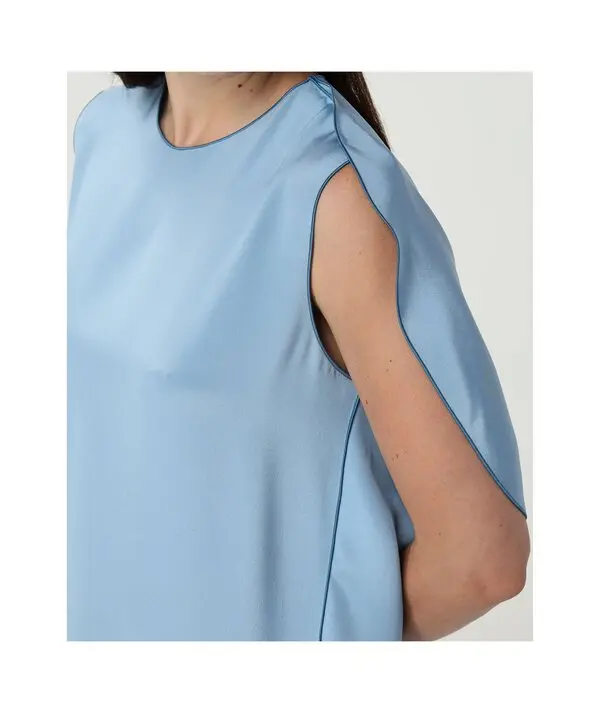Max Mara Odessa Crewneck Sleeveless Dress - Blue