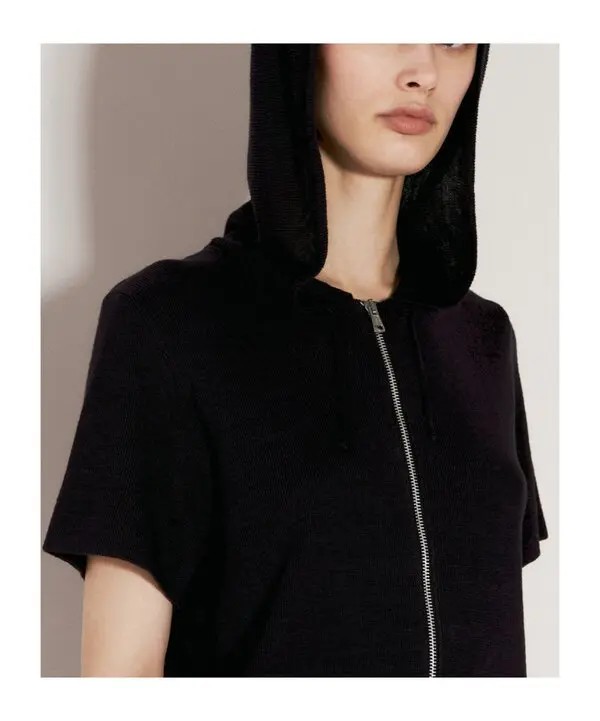 Our Legacy Knitted Slim Hooded Zip-up Cardigan