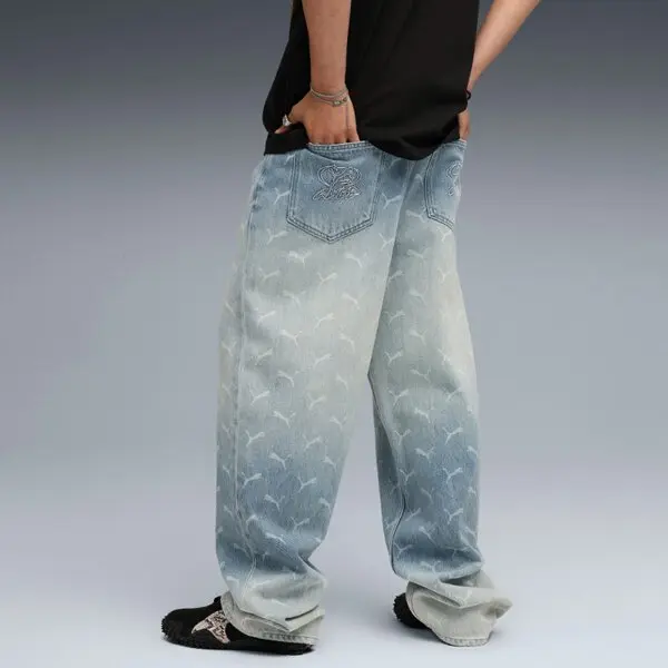 PUMA X A$ap Rocky Logo Monogram Straight-leg Jeans