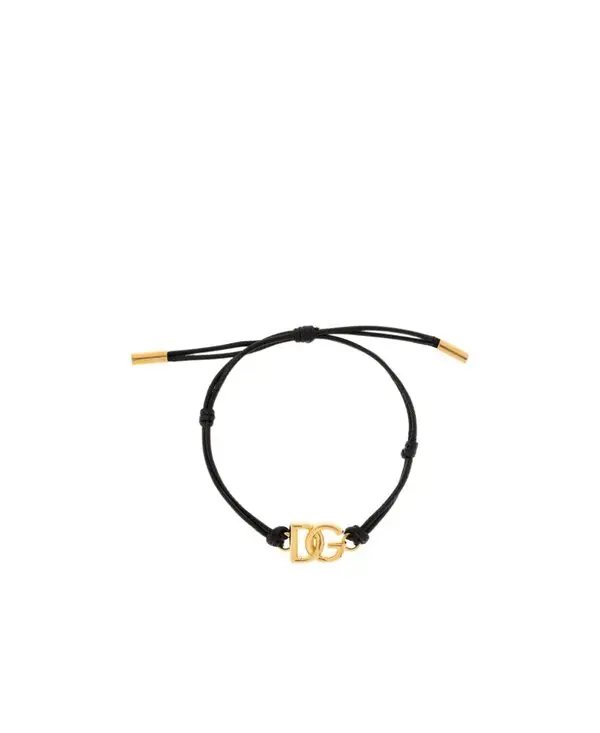 Dolce & Gabbana Dg Logo Rope Bracelet - Black