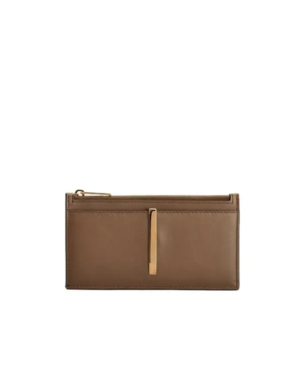 TOD'S Zip Card Holder - Brown
