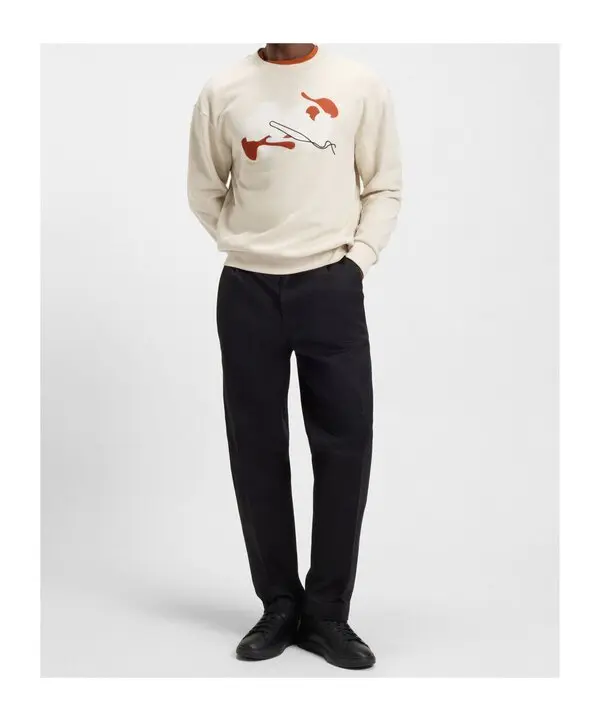 Hugo Boss Abstract Print Crewneck Sweatshirt