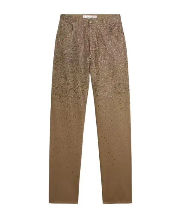 GOLDEN GOOSE Embellished Straight-leg Trousers - Brown