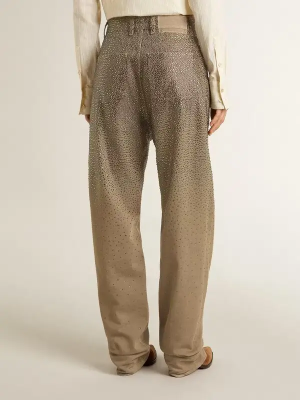 GOLDEN GOOSE Embellished Straight-leg Trousers - Brown