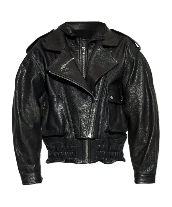 Isabel Marant Étoile Aneli Cropped Leather Jacket - Black