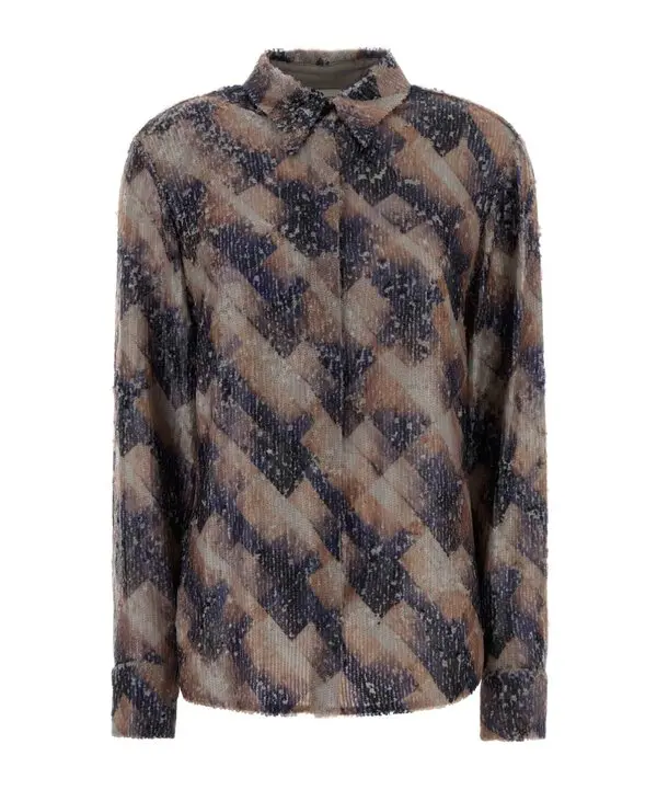 Dries Van Noten All-over Sequined Shirt