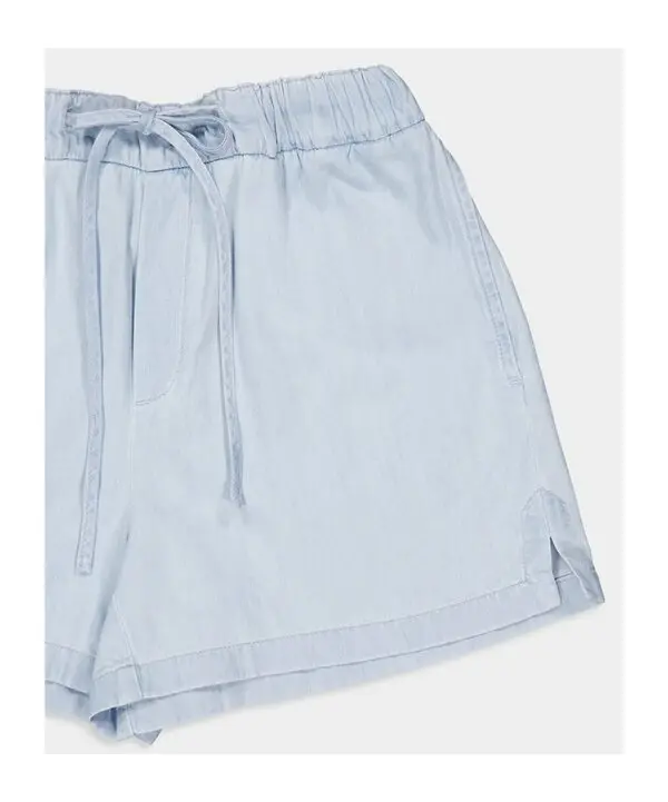 Gucci Denim Straight Leg Shorts With Drawstring Waist