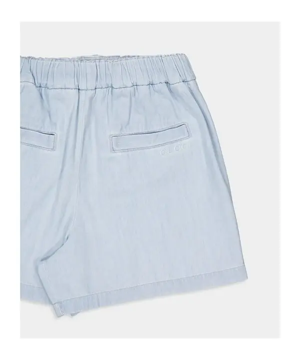 Gucci Denim Straight Leg Shorts With Drawstring Waist