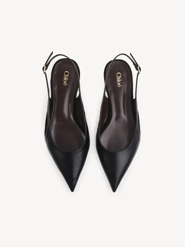 Chloé Saada Slingback Flat With Engraved Buckle