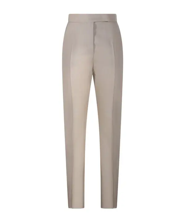 Max Mara Straight-leg Wool, Mohair, And Silk Trousers