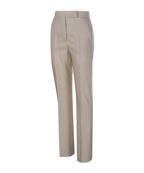 Max Mara Straight-leg Wool, Mohair, And Silk Trousers