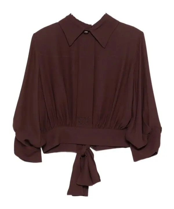 Elisabetta Franchi Collar Tie-waist Blouse