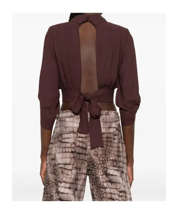 Elisabetta Franchi Collar Tie-waist Blouse