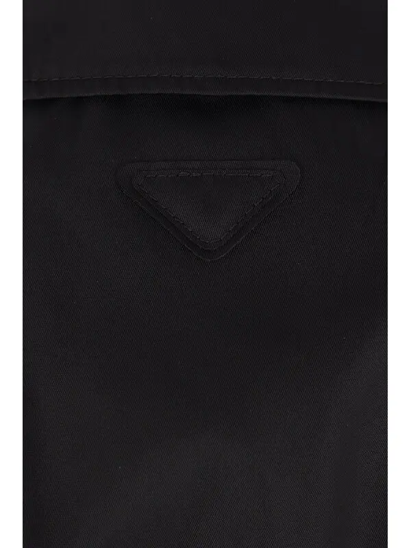 Prada Sleeveless Belted Dress With Front Zipper And Patch Pockets